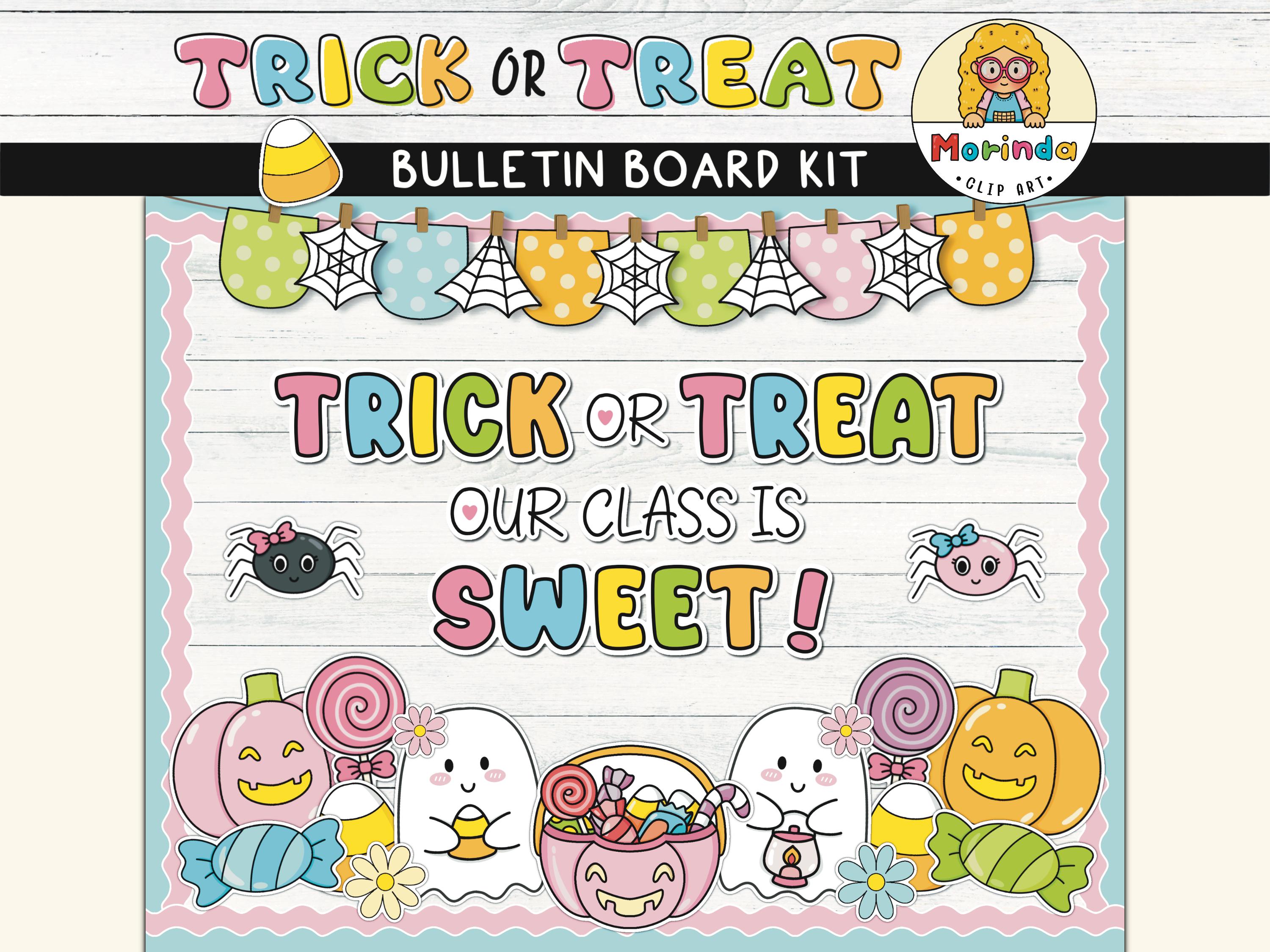 Halloween Bulletin Board Printable | Trick or Treat | Spooky Season ...