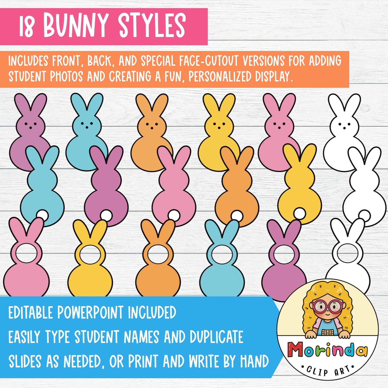 Spring Peeps Bunny Bulletin Board Kit Printable, Easter, April ...