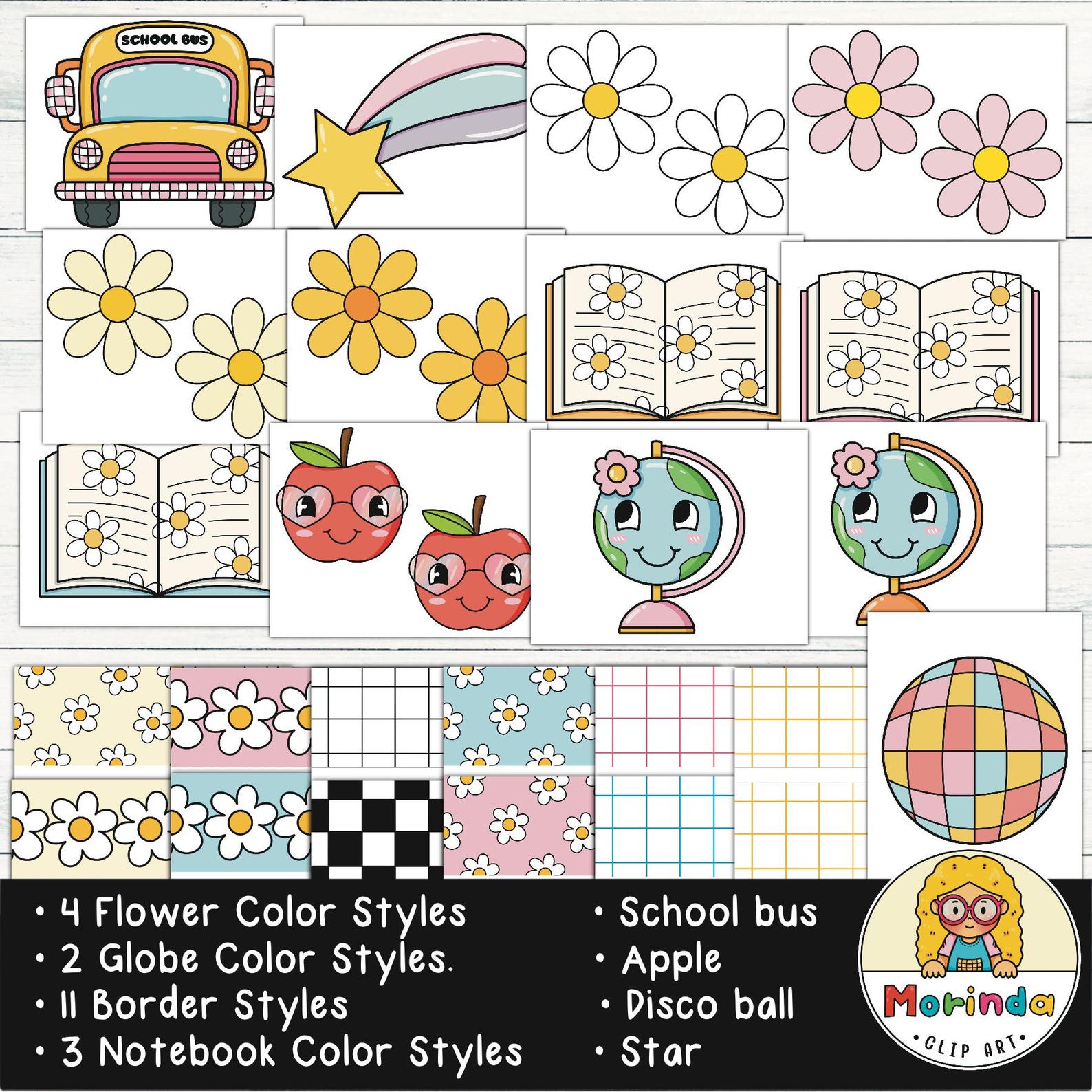 Groovy Back to School Bulletin Board Kit Preschool-6th Grade Door Decor ...