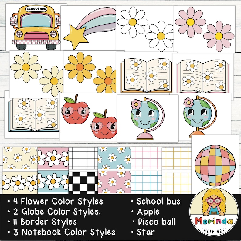 Groovy Back to School Bulletin Board Kit Preschool-6th Grade Door Decor ...
