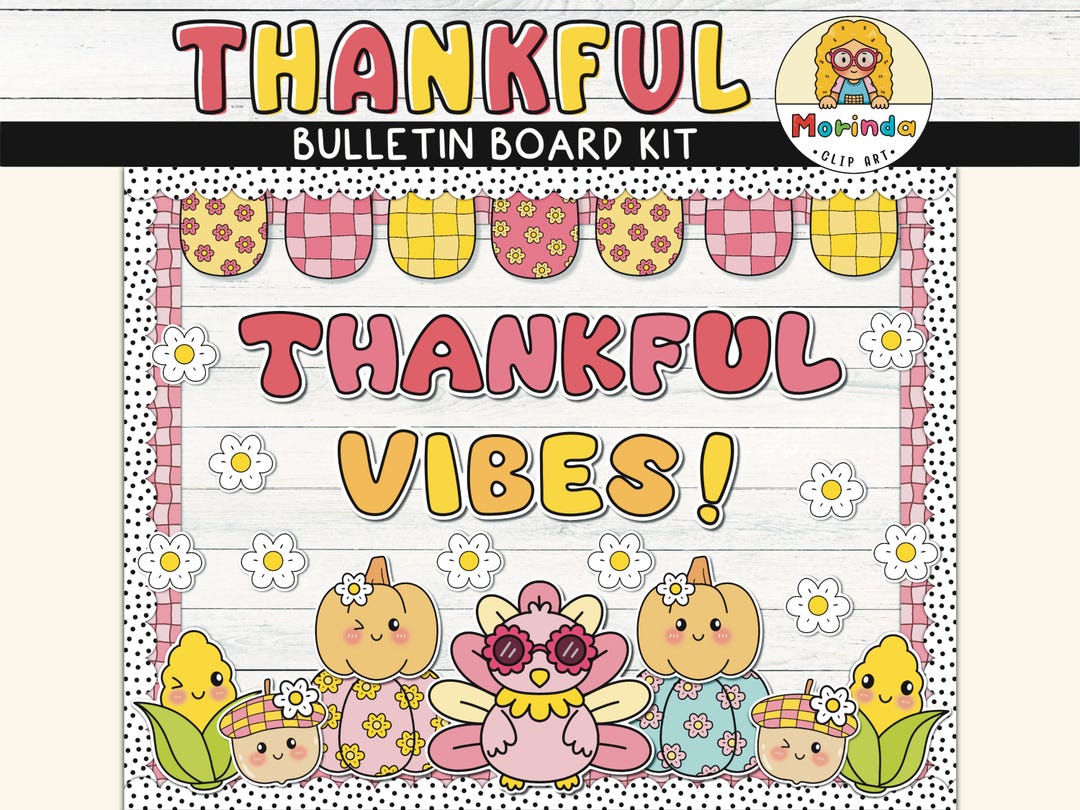 Thanksgiving Bulletin Board Printable | Retro Groovy | Turkeys ...