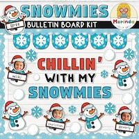 Snowman Bulletin Board Kit | Classroom Decor for Winter | Childrens ...