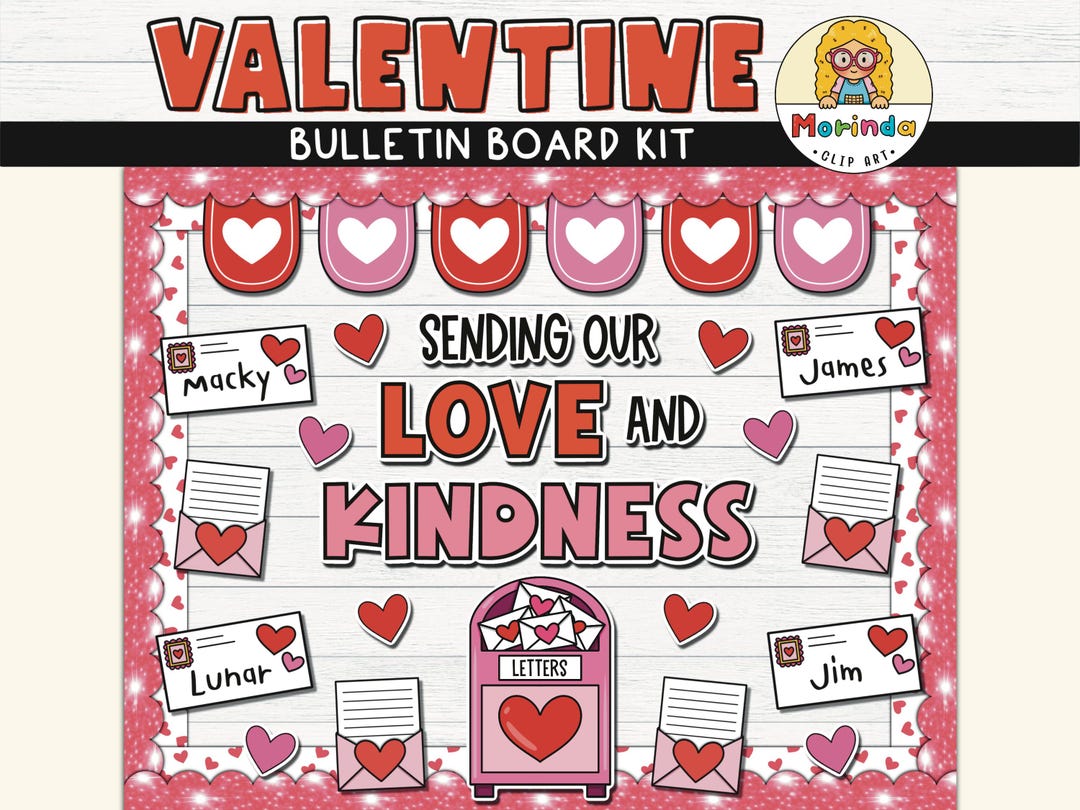 Valentine's Day Kindness Bulletin Board Printable, Spread Love ...