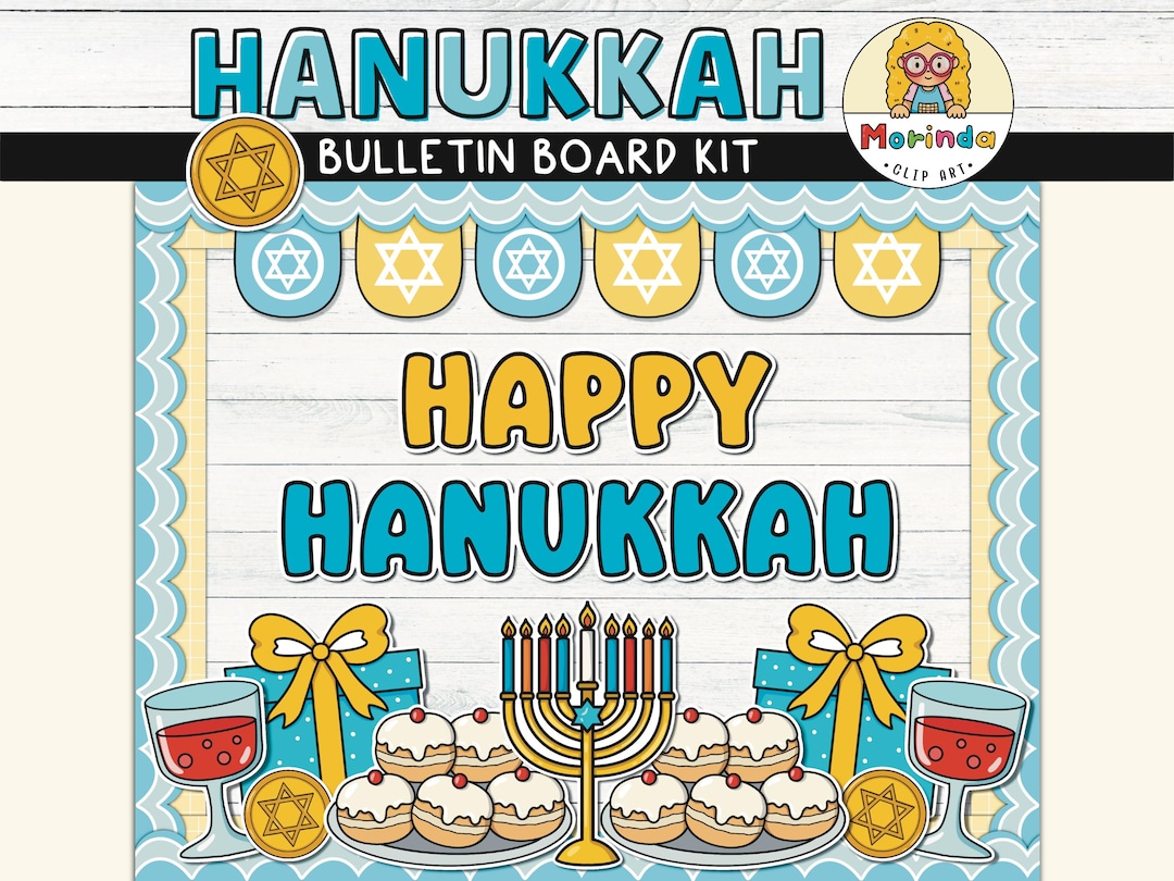 Happy Hanukkah Bulletin Board Printable | Chanukah Bulletin Board ...