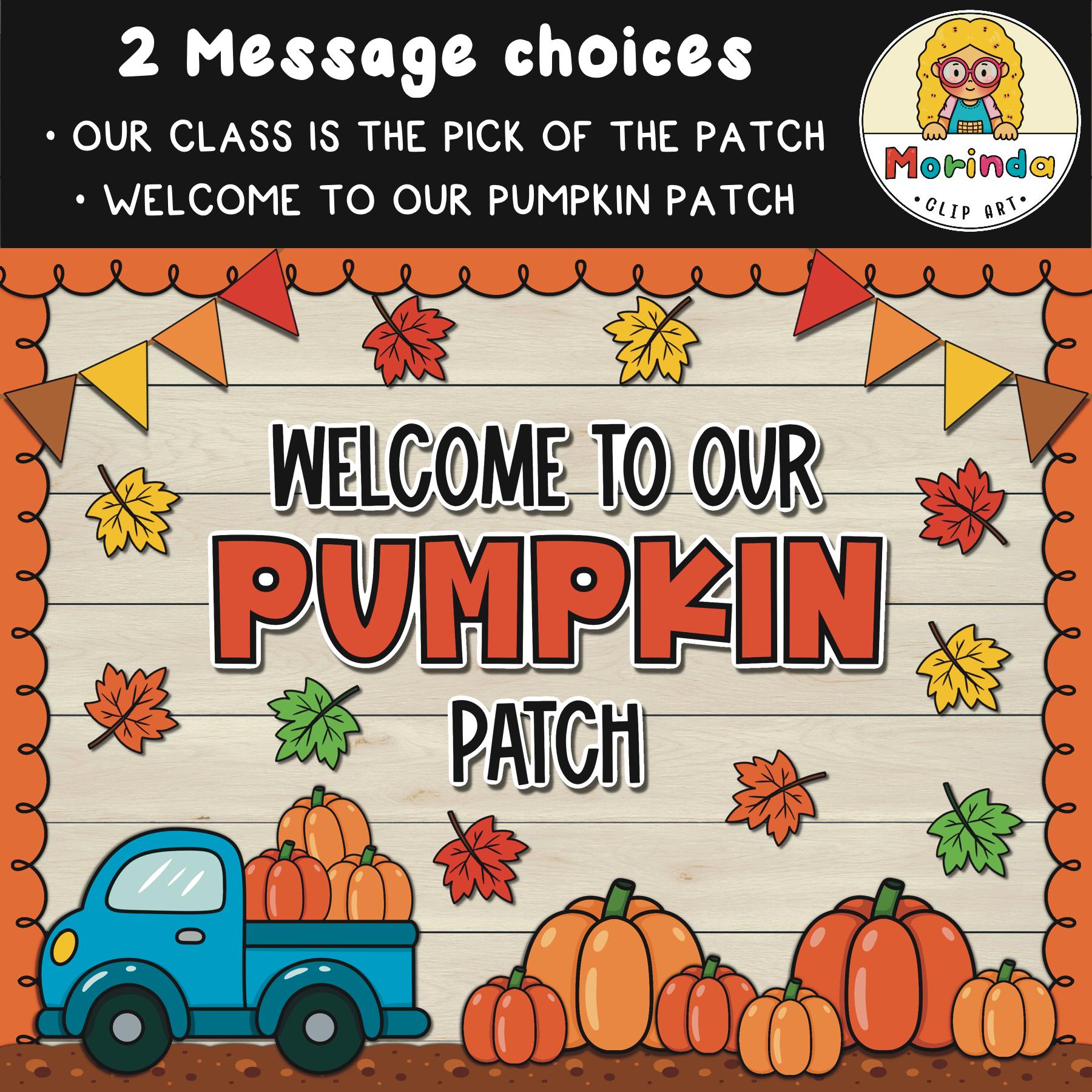 Pumpkin Patch Bulletin Board Printable | Pumpkin Truck Bulletin Board | Fall Autumn Bulletin ...