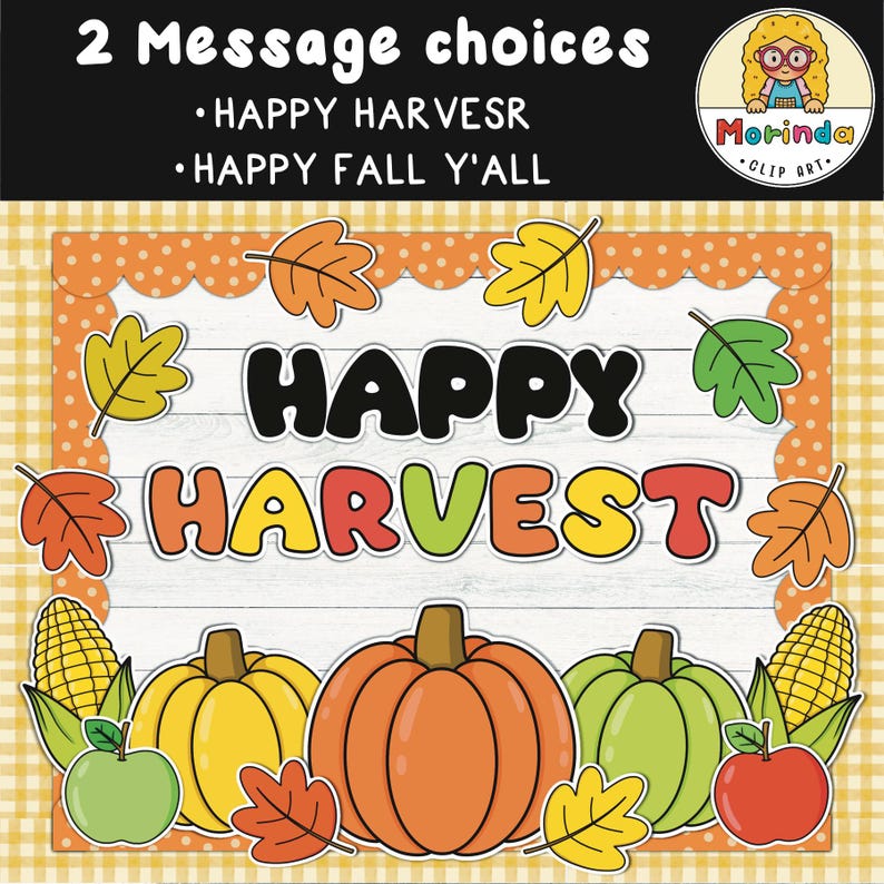 Fall Bulletin Board Printable | Harvest Bulletin Board | Pumpkin | Door ...