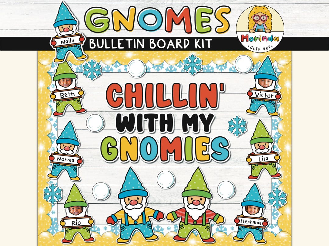 Winter Bulletin Board Printable | Gnomes Bulletin Board | Chillin' With ...
