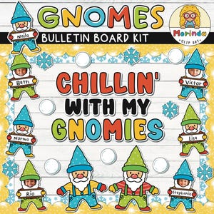 Winter Bulletin Board Printable | Gnomes Bulletin Board | Chillin' With ...