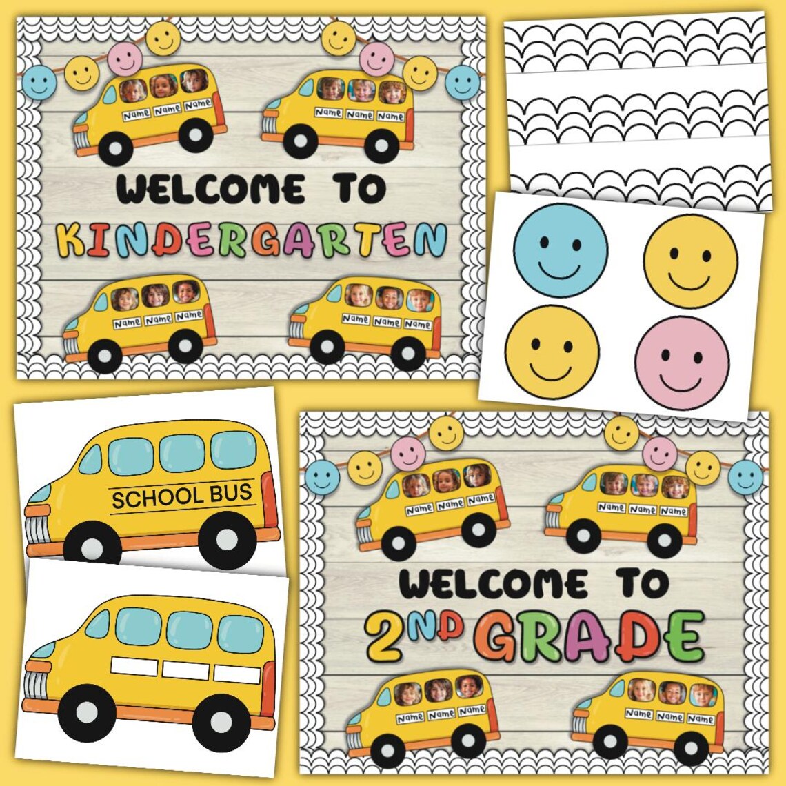 Welcome Back to School Bulletin Board Printable | Preschool-6th Grade ...