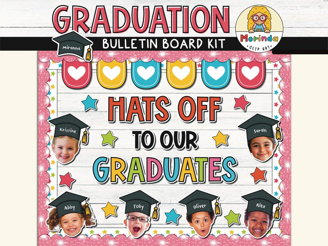 End of Year Graduation Bulletin Board Printable | Graduation Cap ...