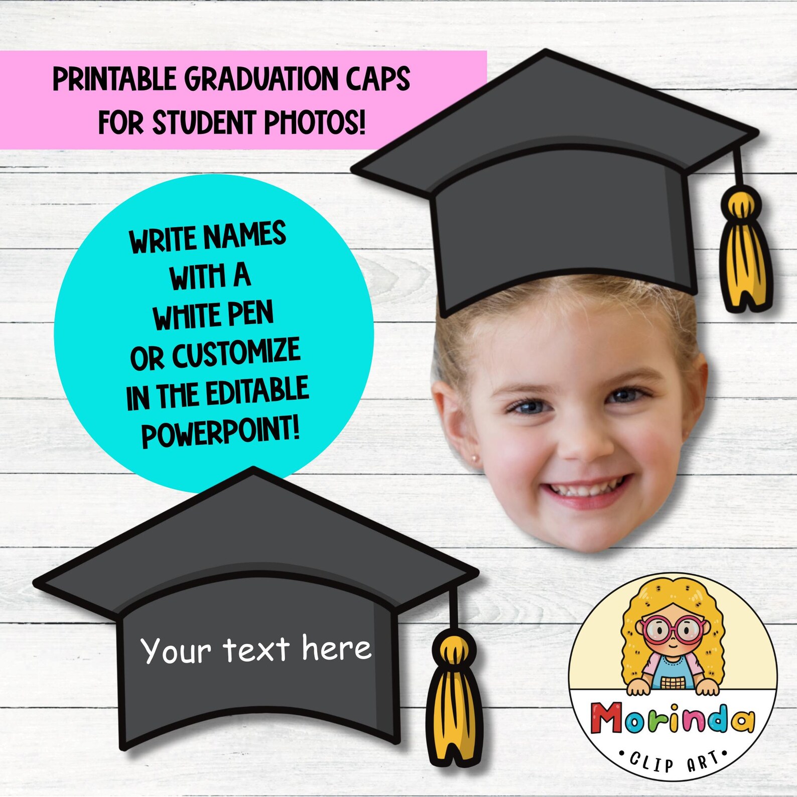 End of Year Graduation Bulletin Board Printable | Graduation Cap ...