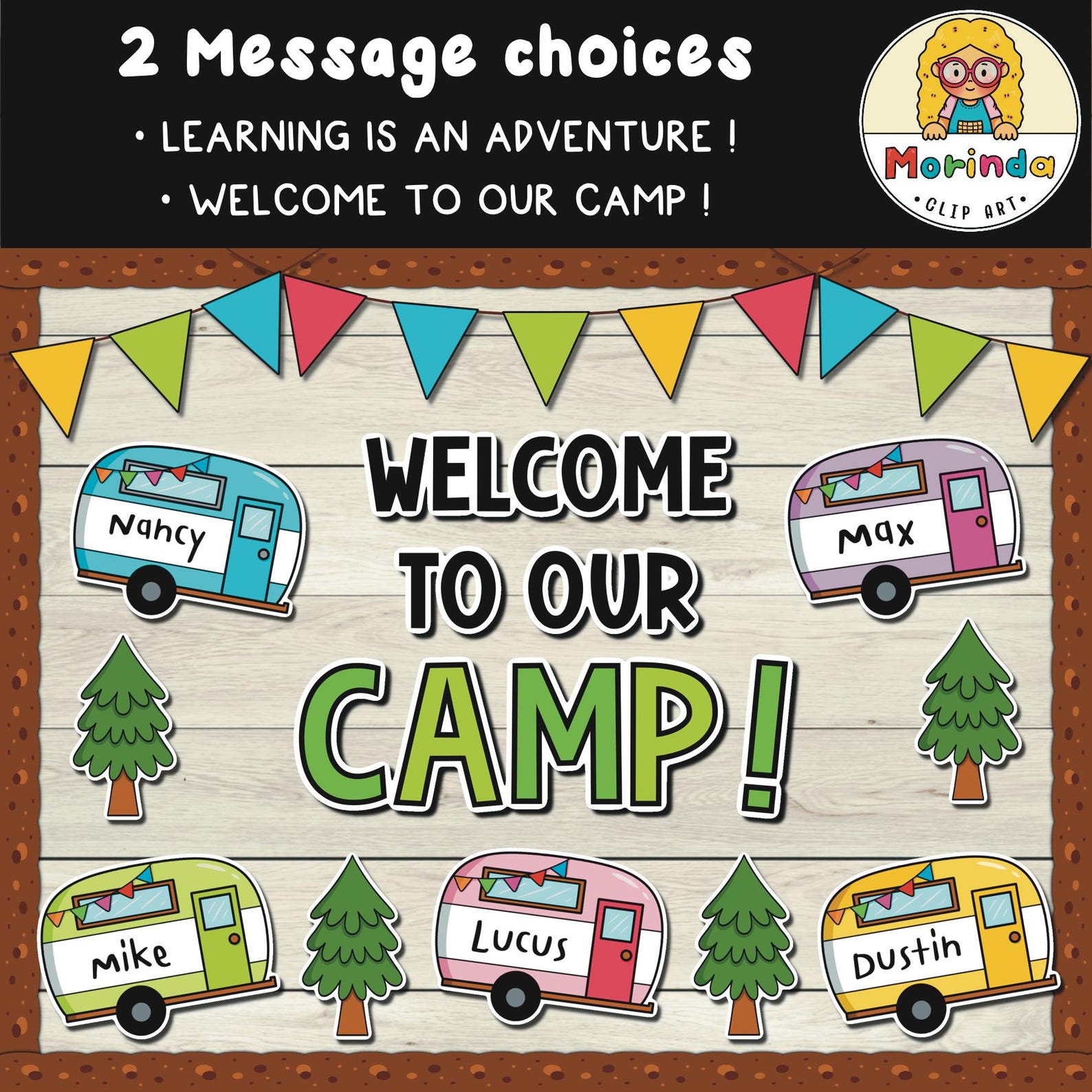 Campers Bulletin Board Printable | Camping Bulletin Board | Adventure ...