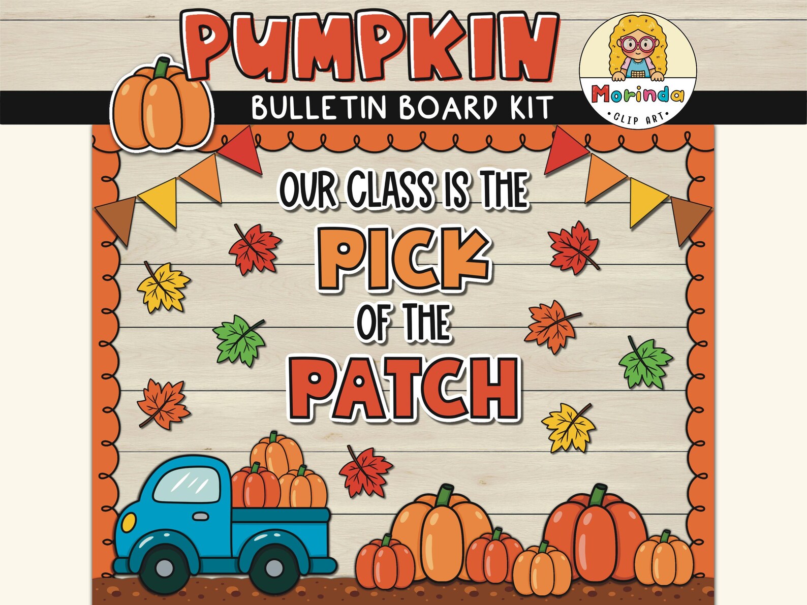 Pumpkin Patch Bulletin Board Printable | Pumpkin Truck Bulletin Board ...