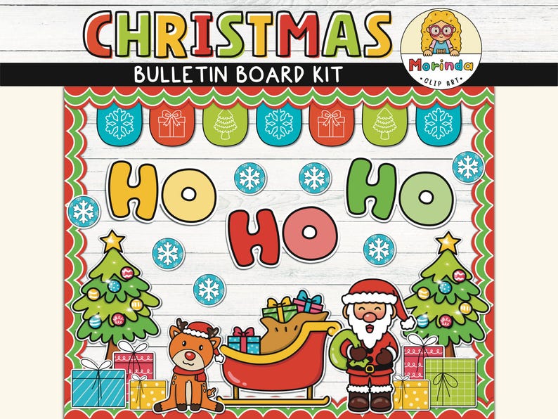 Merry Christmas Bulletin Board Printable | Santa Claus | Winter ...