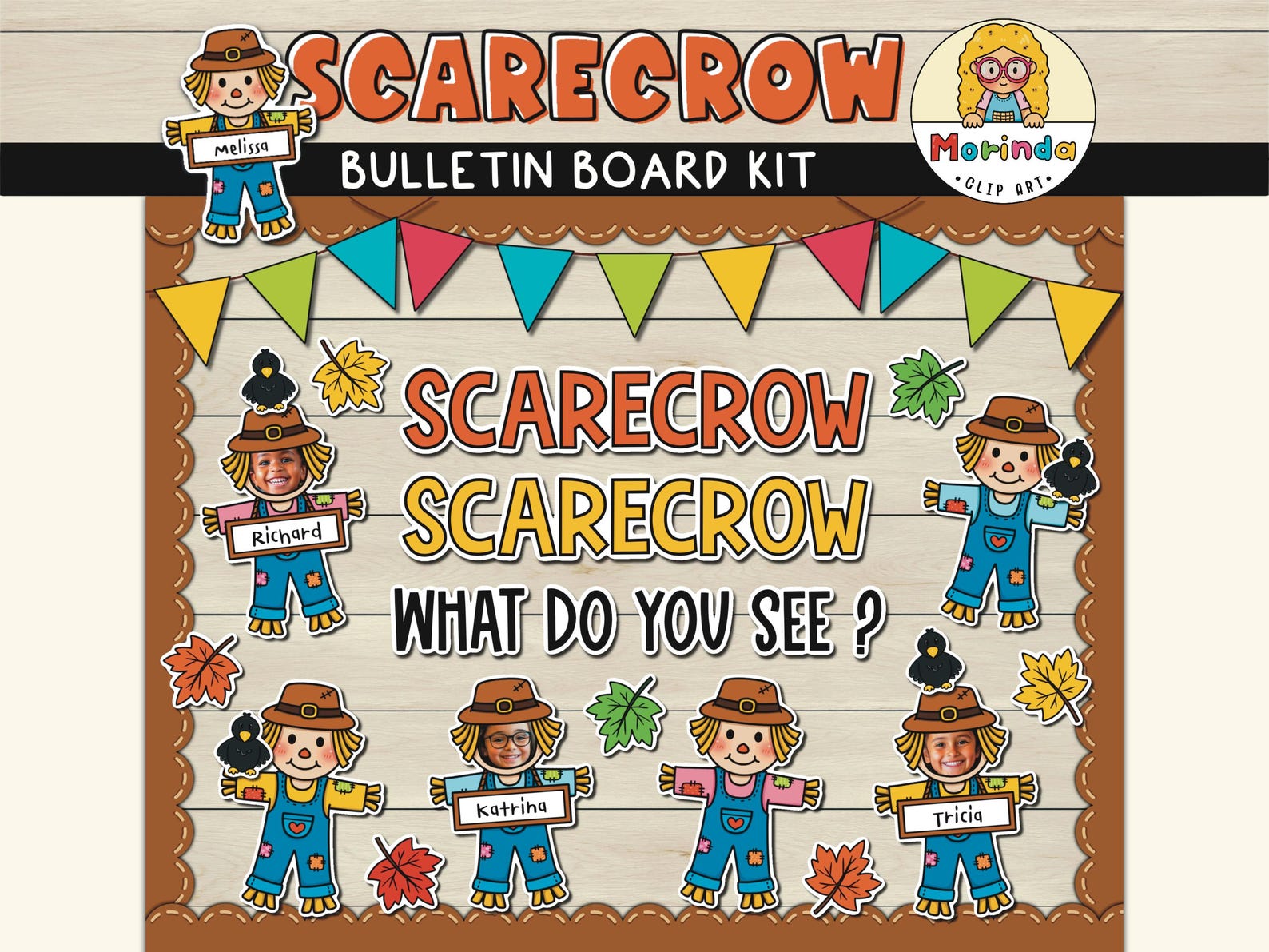 Scarecrow Bulletin Board Printable | Thanksgiving Bulletin Board | Fall ...