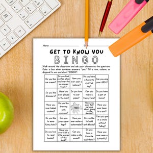 Get to Know You Bingo Mingle Bingo Icebreaker Game Bingo Find Someone ...