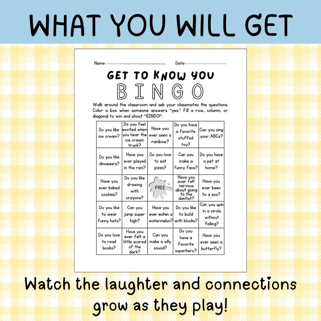 Get to Know You Bingo Mingle Bingo Icebreaker Game Bingo Find Someone ...