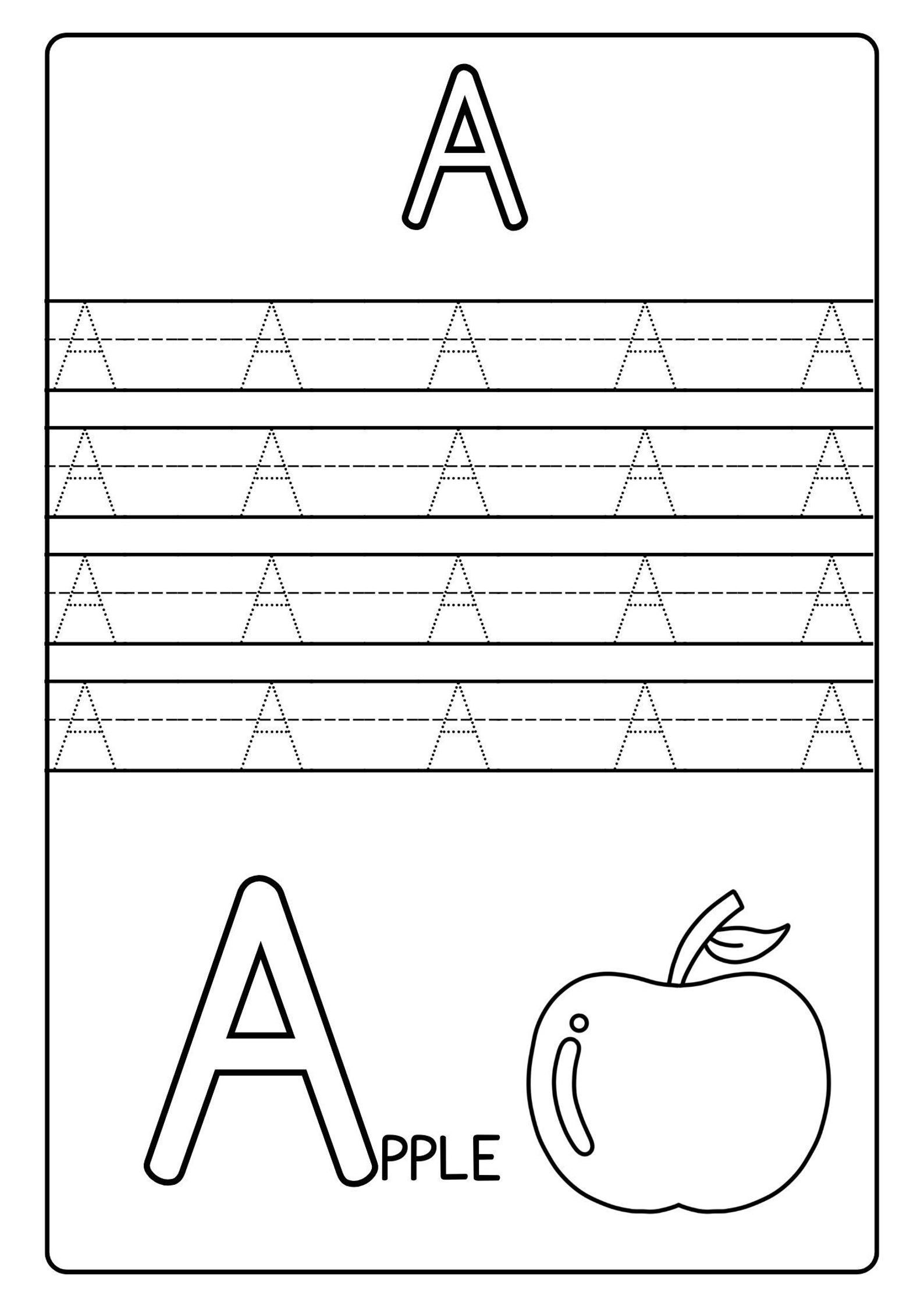 Alphabet Tracing Worksheet Printable Toddler Worksheet Tracing Letters ...