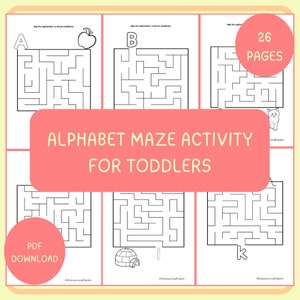 Alphabet Maze Activities, Preschool Resources, Homeschool Resources ...