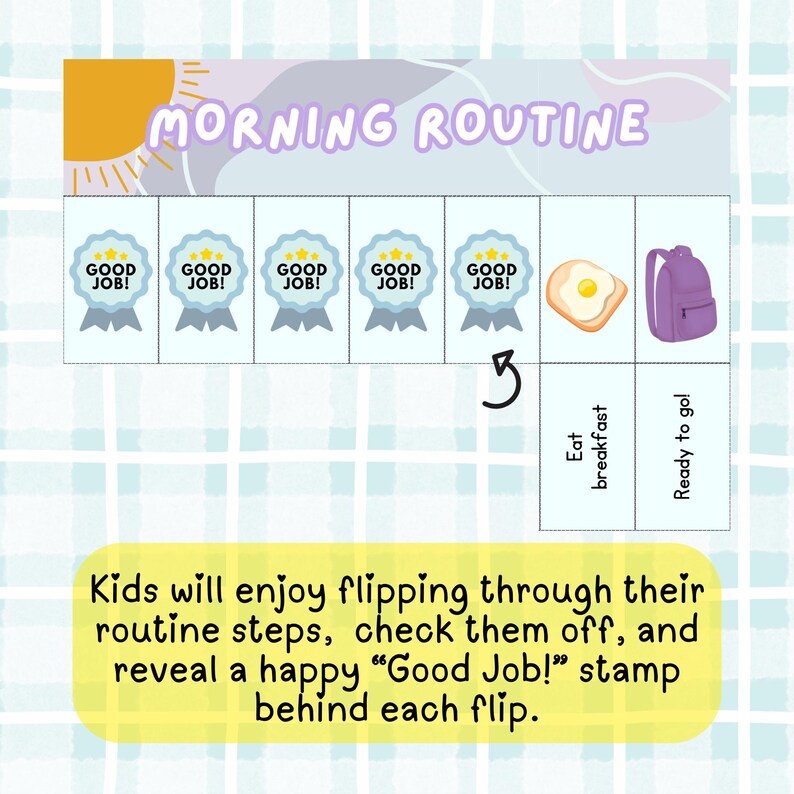 Kids Daily Routine Flip Chart, Toddler Reward Chart for Easy Schedules ...