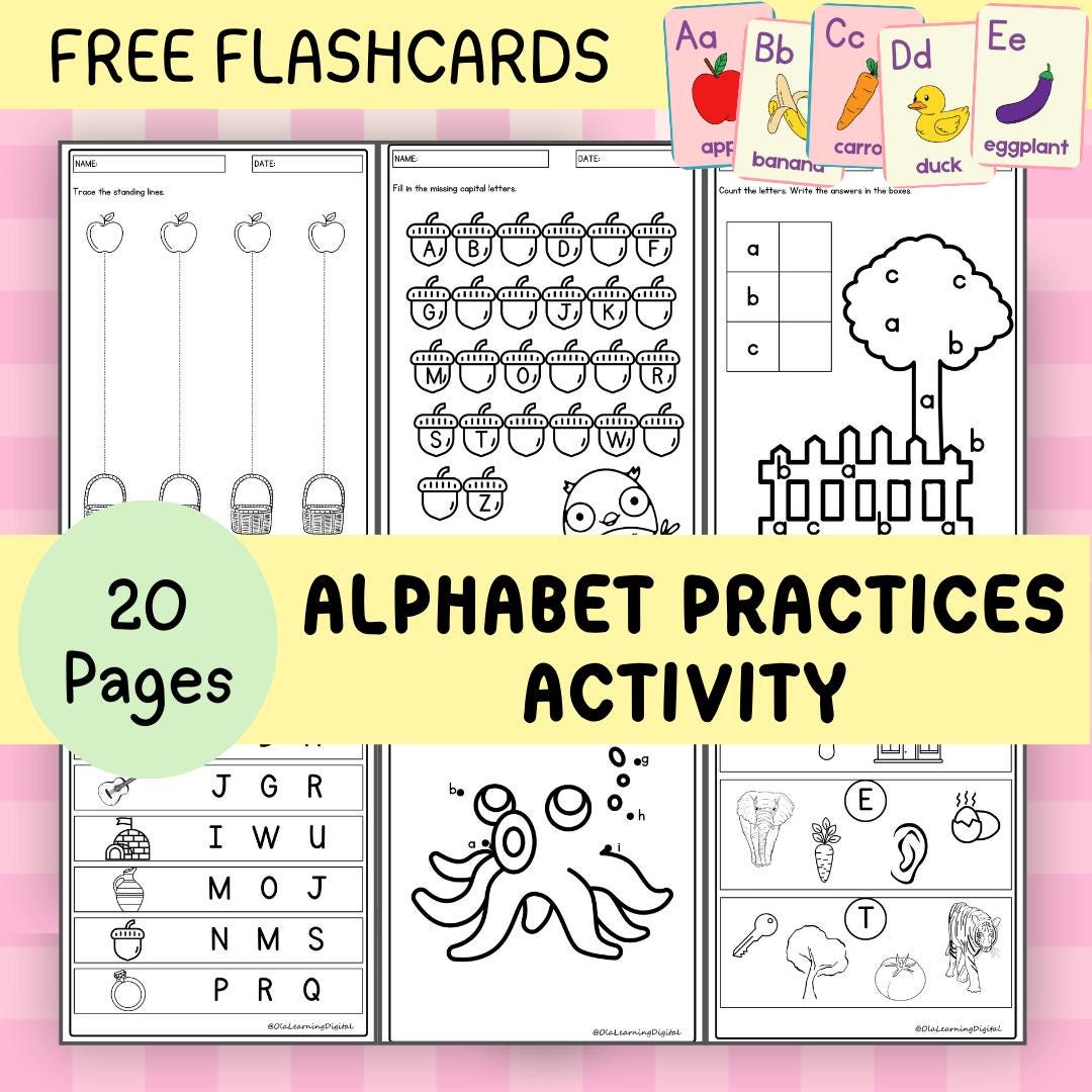 Alphabet Practices Activity, Printable Preschool Resources, Homeschool ...