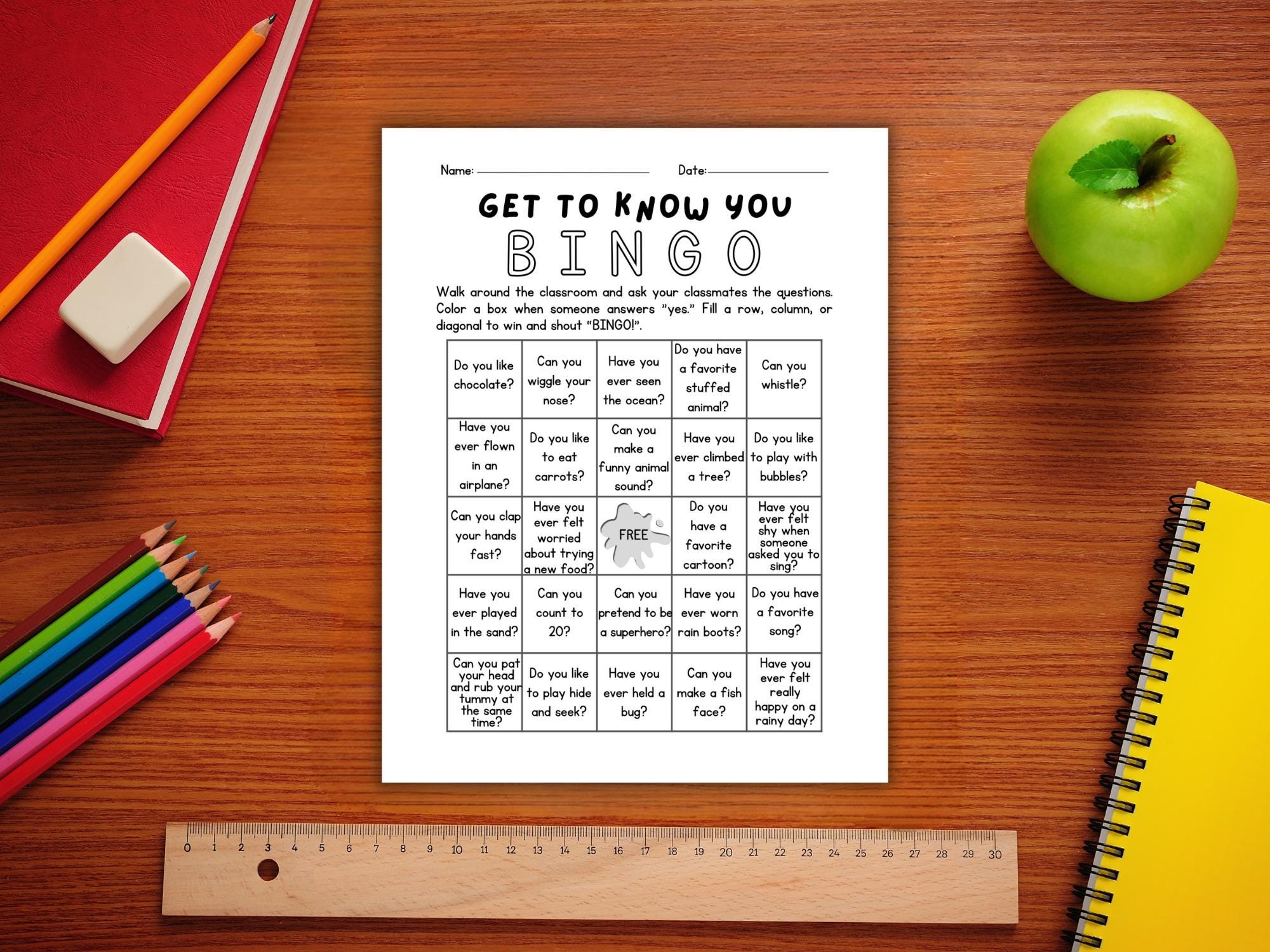 Get to Know You Bingo Mingle Bingo Icebreaker Game Bingo Find Someone ...