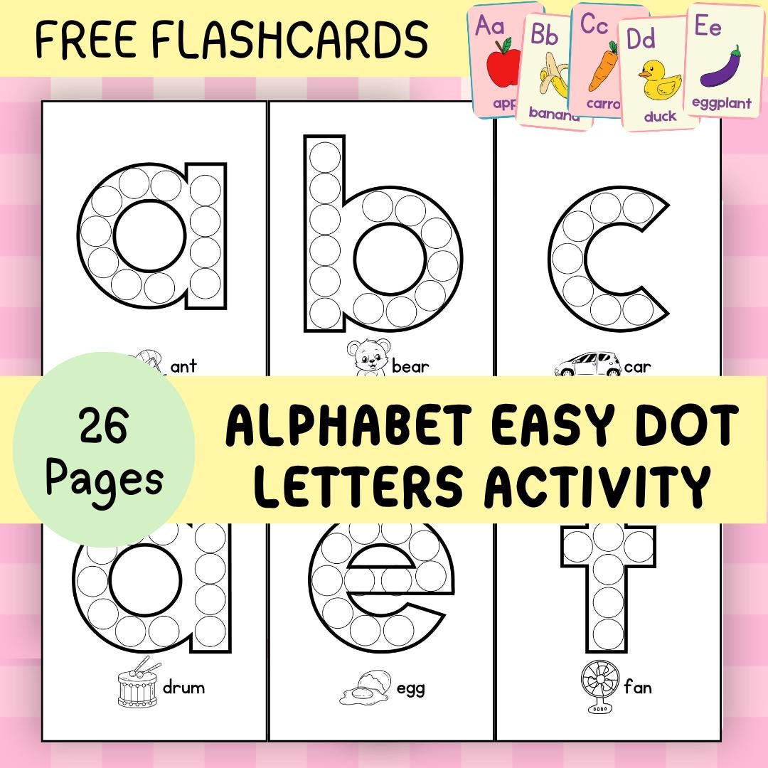 Alphabet Easy Dot Activities, Preschool Resources, Homeschool Resources ...