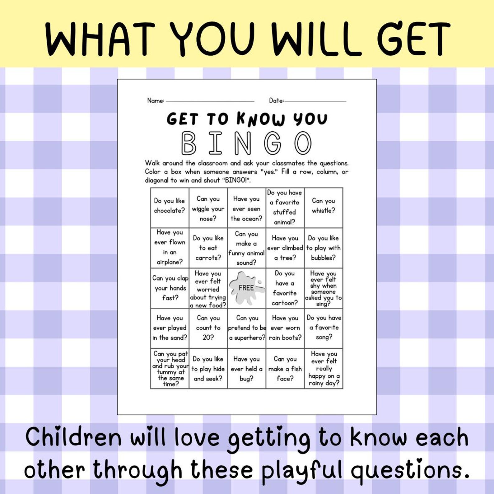 Get to Know You Bingo Mingle Bingo Icebreaker Game Bingo Find Someone ...