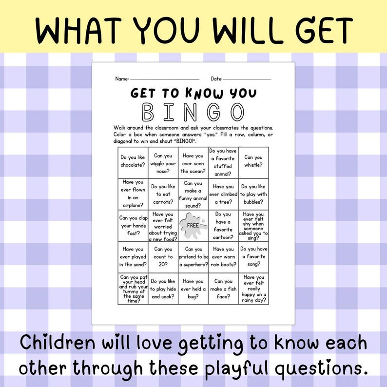 Get to Know You Bingo Mingle Bingo Icebreaker Game Bingo Find Someone ...