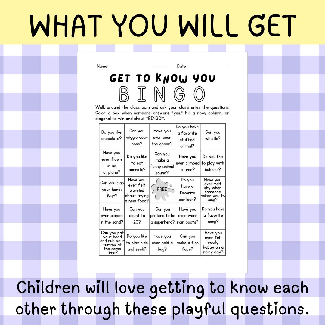 Get to Know You Bingo Mingle Bingo Icebreaker Game Bingo Find Someone ...