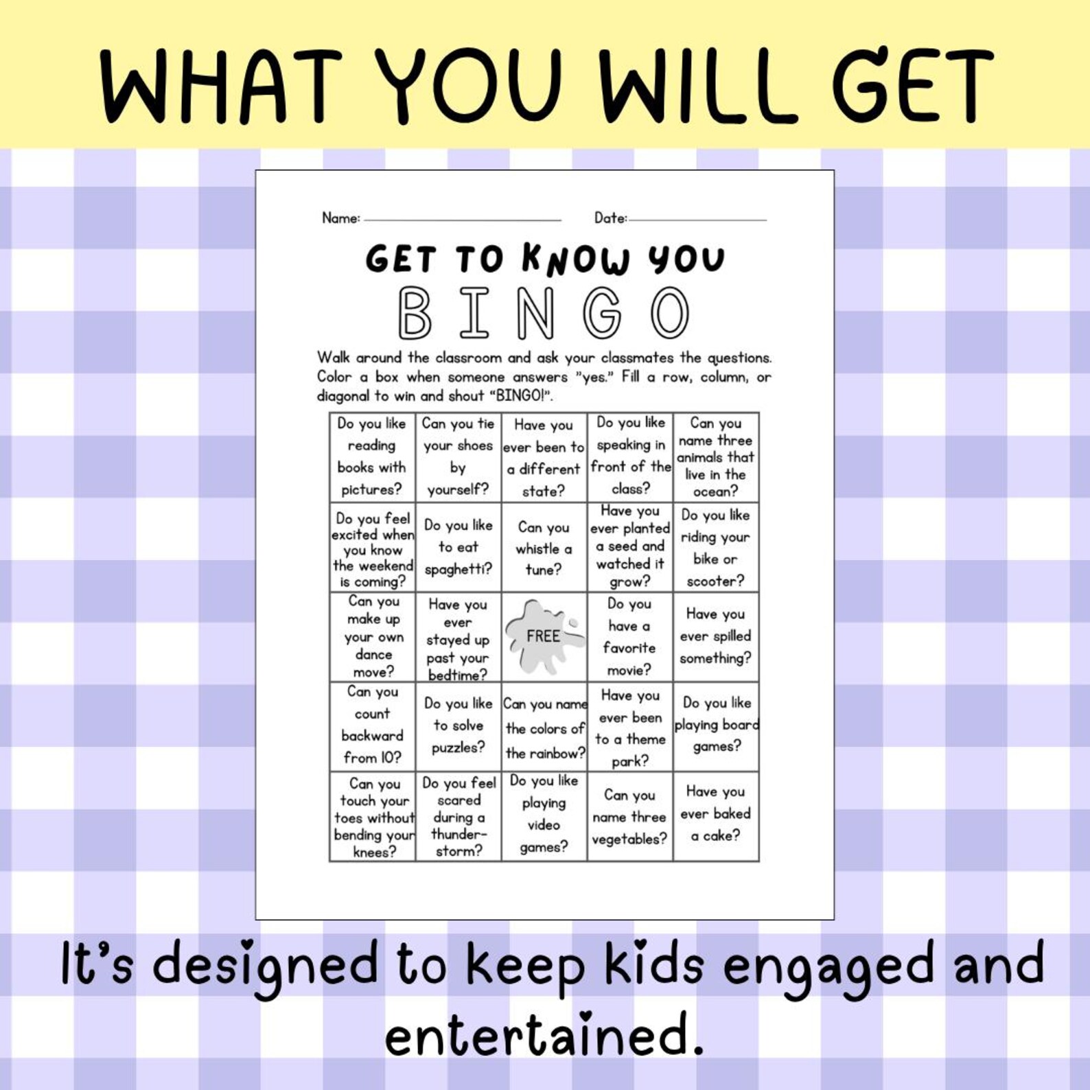 Get to Know You Bingo Mingle Bingo Icebreaker Game Bingo Find Someone ...