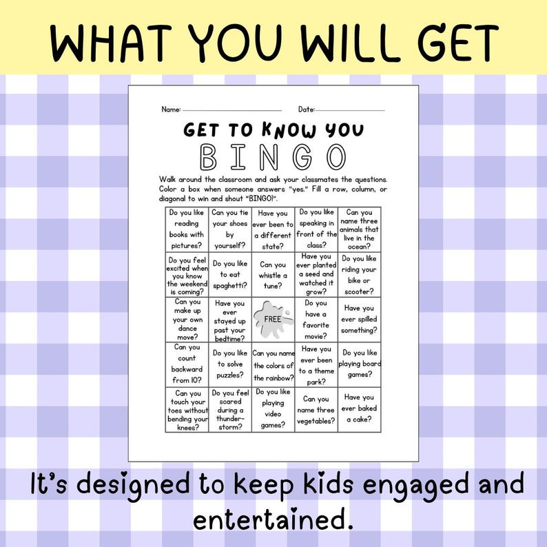 Get to Know You Bingo Mingle Bingo Icebreaker Game Bingo Find Someone ...