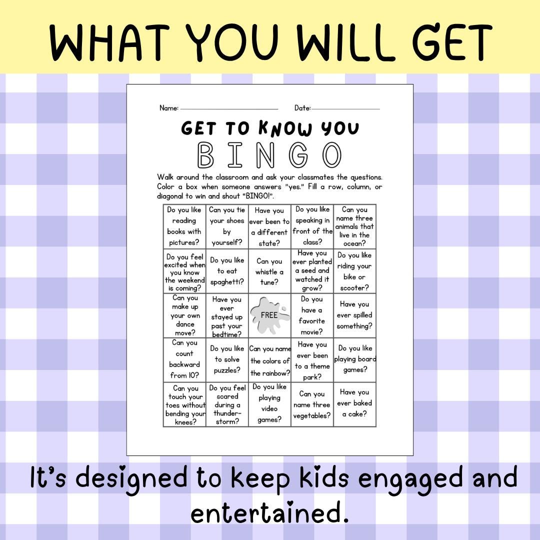 Get to Know You Bingo Mingle Bingo Icebreaker Game Bingo Find Someone ...