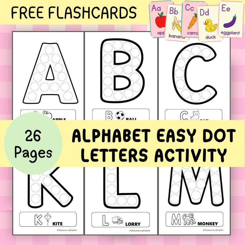 Alphabet Easy Dot Activities, Preschool Resources, Homeschool Resources ...
