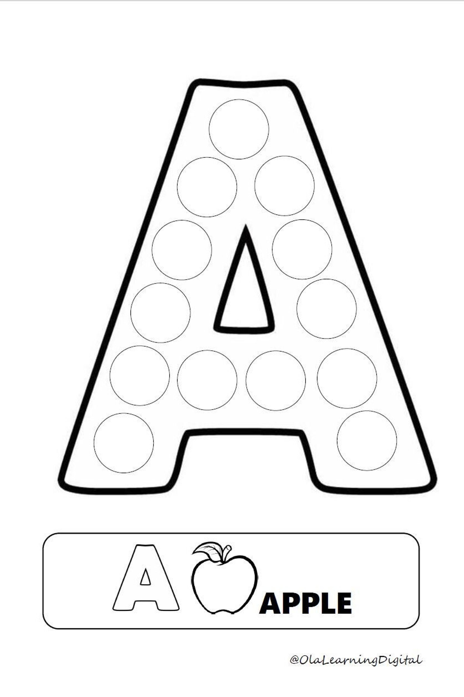 Alphabet Easy Dot Activities, Preschool Resources, Homeschool Resources ...