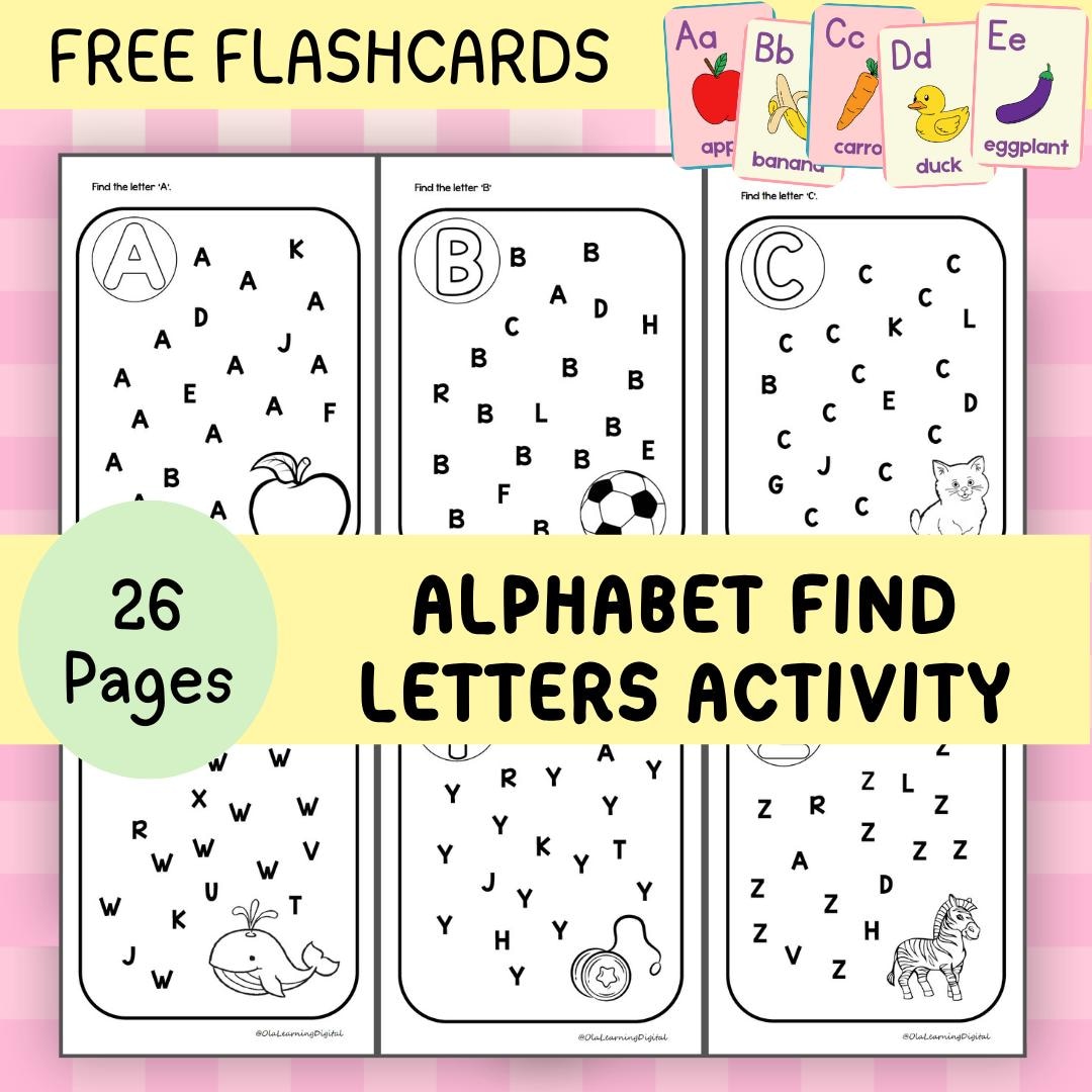Alphabet Find Letters Activities for Toddlers, Preschool & Homeschool ...