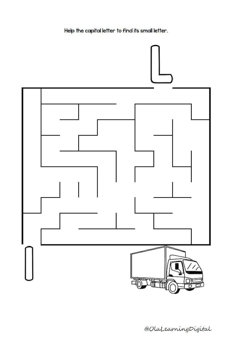 Alphabet Maze Activities, Preschool Resources, Homeschool Resources ...