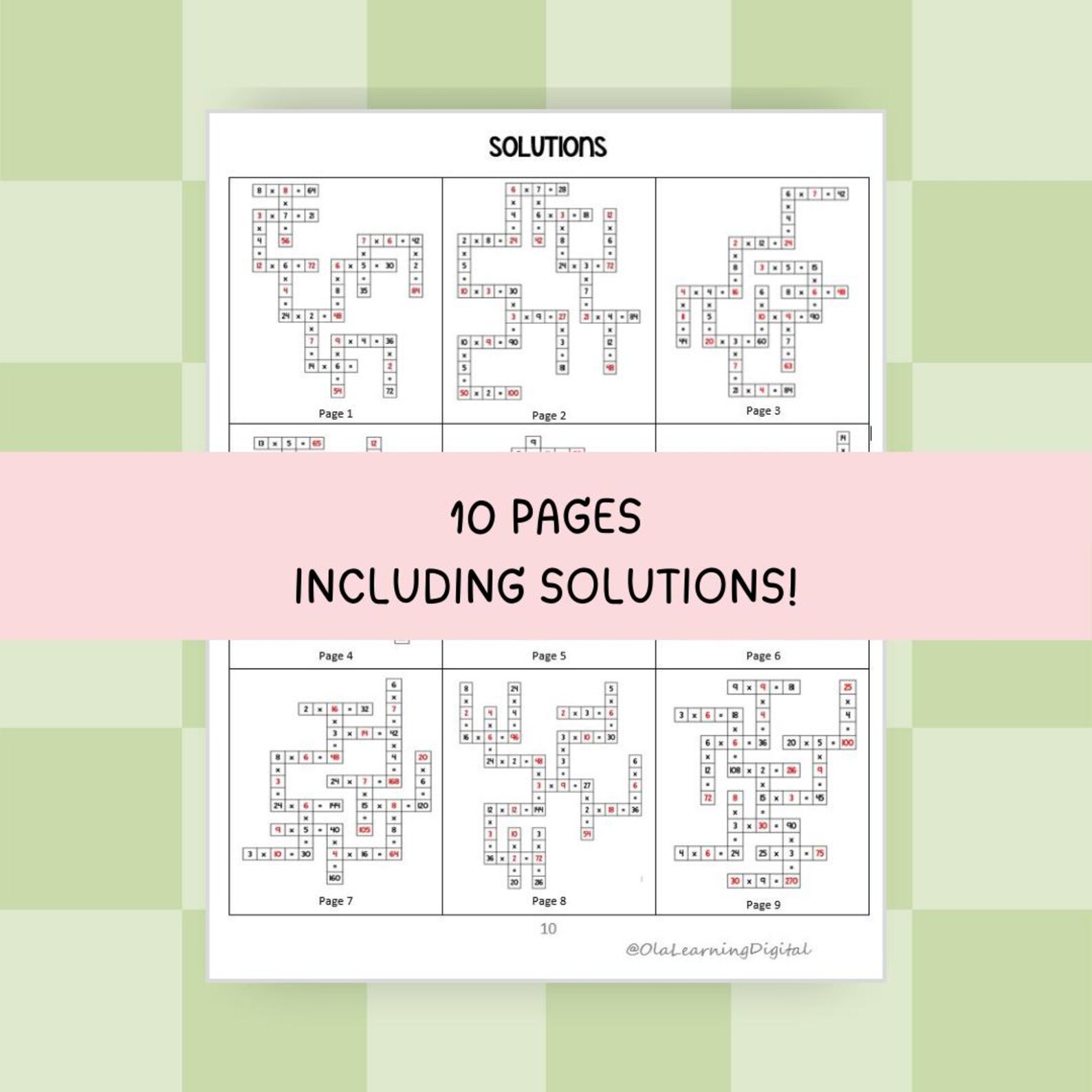 Multiplication Crossword Puzzle, Multiplying Practice Worksheet ...