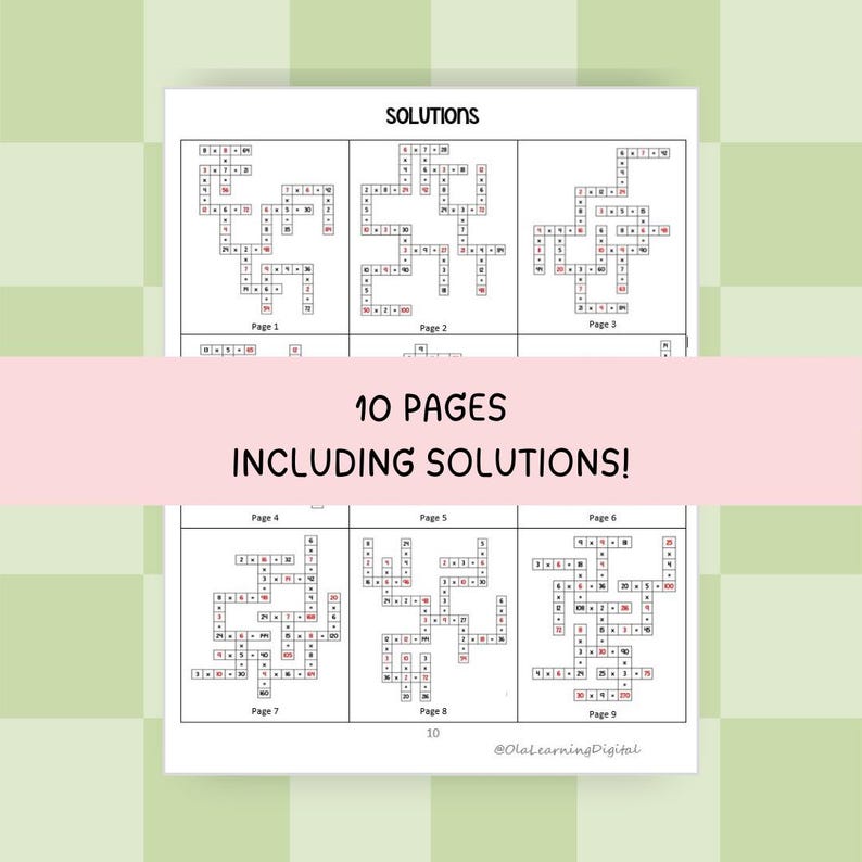 Multiplication Crossword Puzzle, Multiplying Practice Worksheet ...
