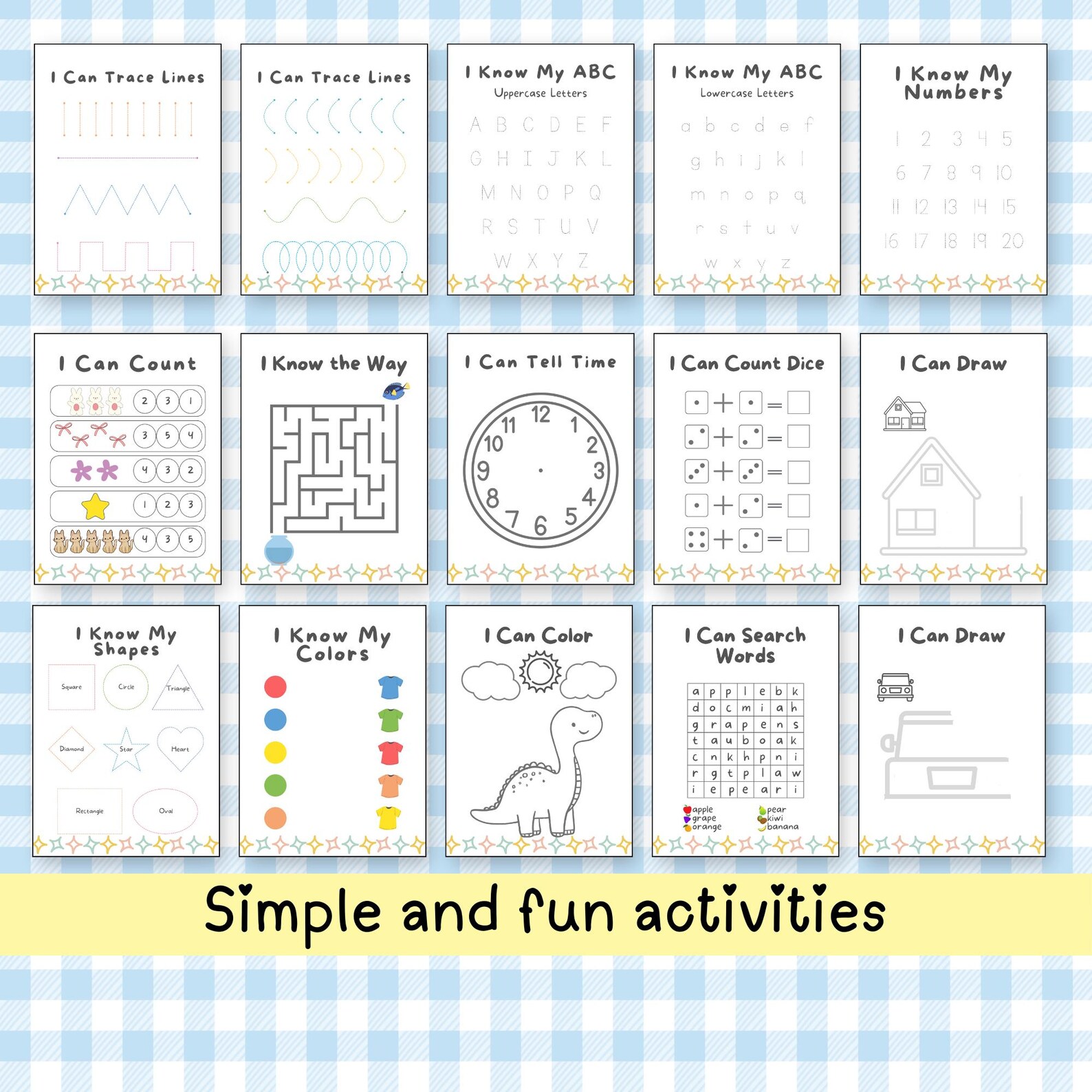 Kids Morning Menu Preschool Homeschool Morning Menu Printable Toddler ...
