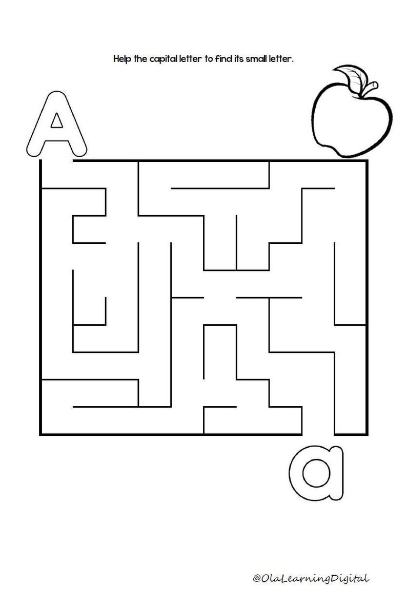 Alphabet Maze Activities, Preschool Resources, Homeschool Resources ...