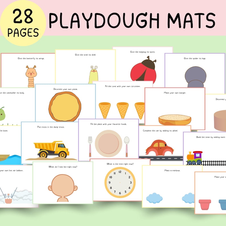 Printable Playdough Mat Activity Play Dough for Toddler Activity Letter ...
