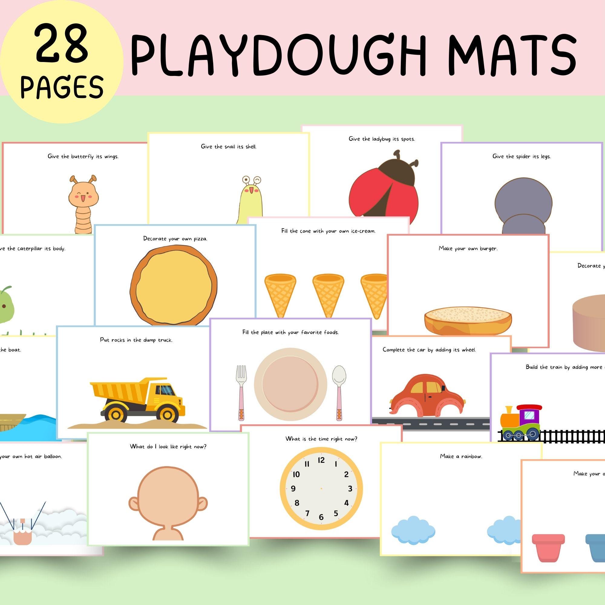 Printable Playdough Mat Activity Play Dough for Toddler Activity Letter ...