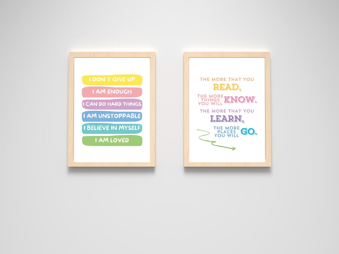 20 Educational Posters for Kids, Homeschool Learning Wall Art Decor ...