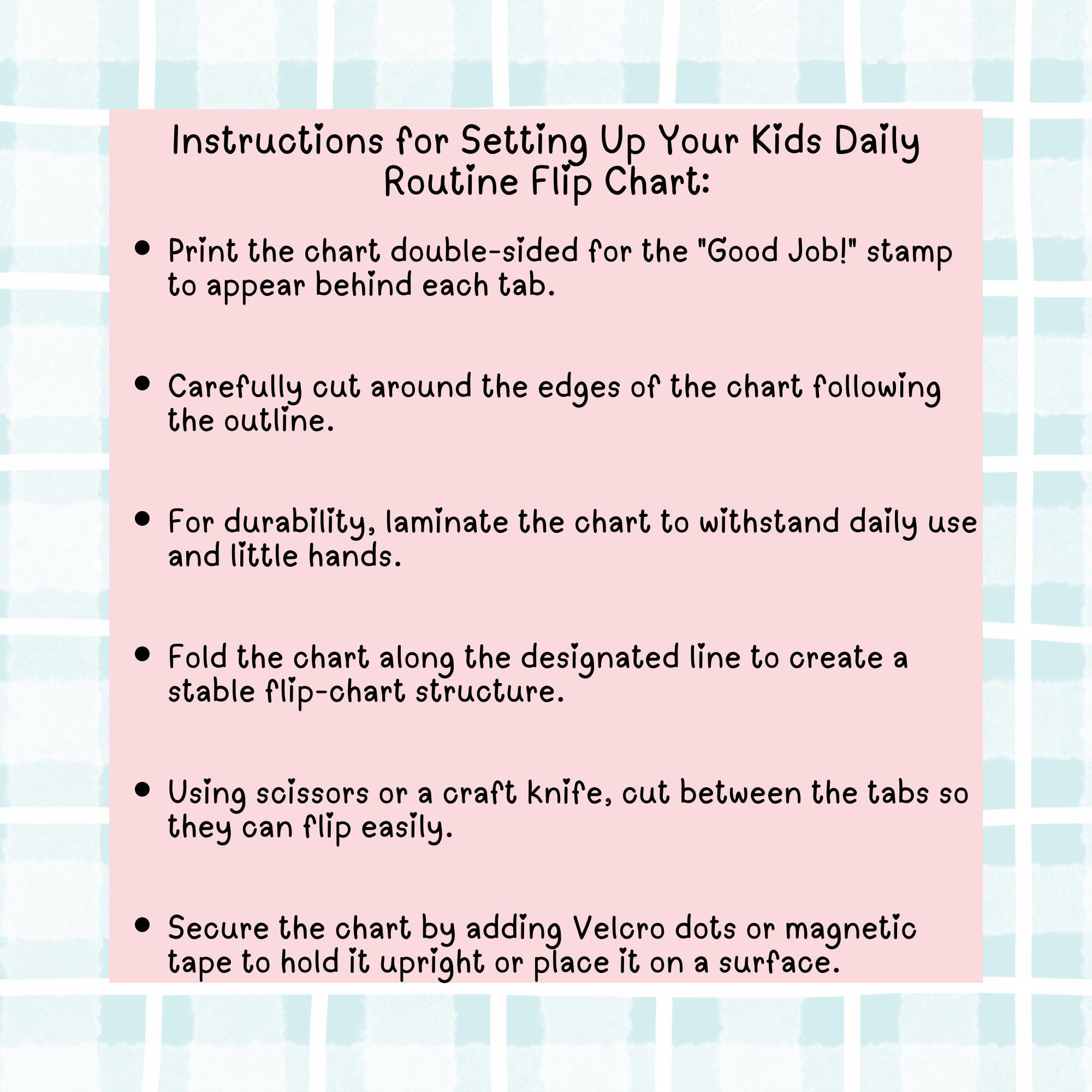 Kids Daily Routine Flip Chart, Toddler Reward Chart for Easy Schedules ...