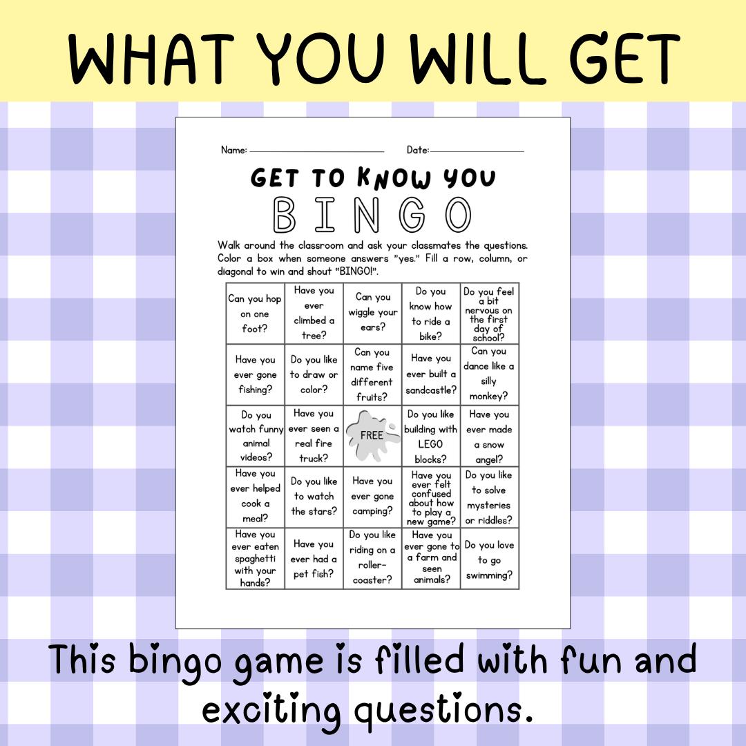 Get to Know You Bingo Mingle Bingo Icebreaker Game Bingo Find Someone ...