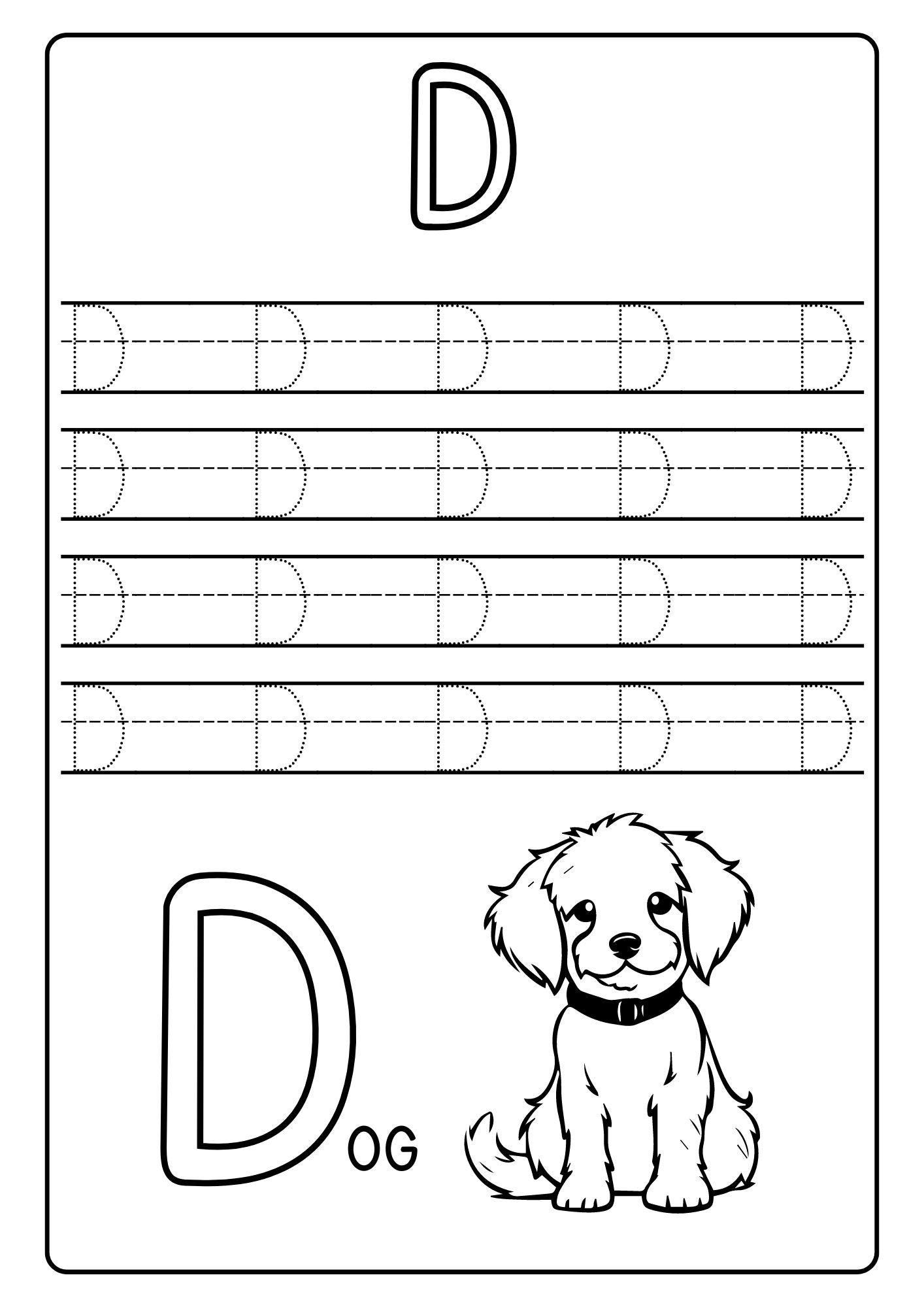 Alphabet Tracing Worksheet Printable Toddler Worksheet Tracing Letters ...