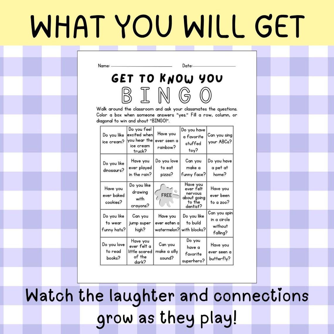 Get to Know You Bingo Mingle Bingo Icebreaker Game Bingo Find Someone ...