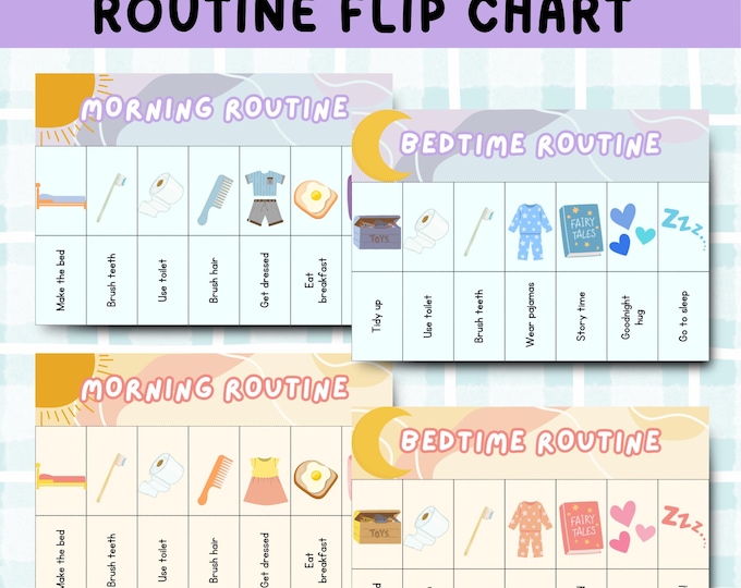 Kids Visual Chore Cards, Daily Routine Cards for Toddlers, Printable ...