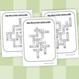 Multiplication Crossword Puzzle, Multiplying Practice Worksheet ...
